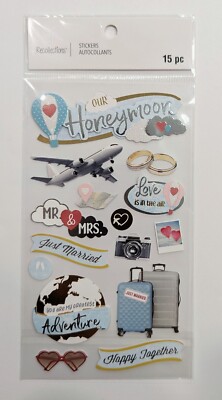 Honeymoon Themed Scrapbooking Stickers by Recollections Wedding ...