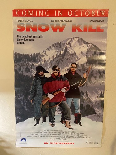 Poster: Snow Kill (1990) original video store VHS promo Paramount 27x41 ...