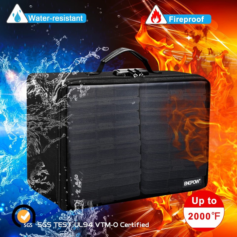 ENGPOW Fireproof Photo Storage Box 4x6 - Lockable, Portable Organizer ...