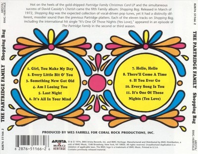 THE PARTRIDGE FAMILY PARTRIDGE FAMILY SHOPPING BAG NEW CD 828765116626 ...