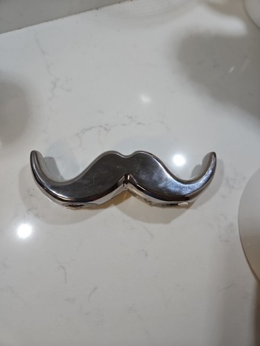 Men’s Silver Mustache Shaped Sculture | eBay