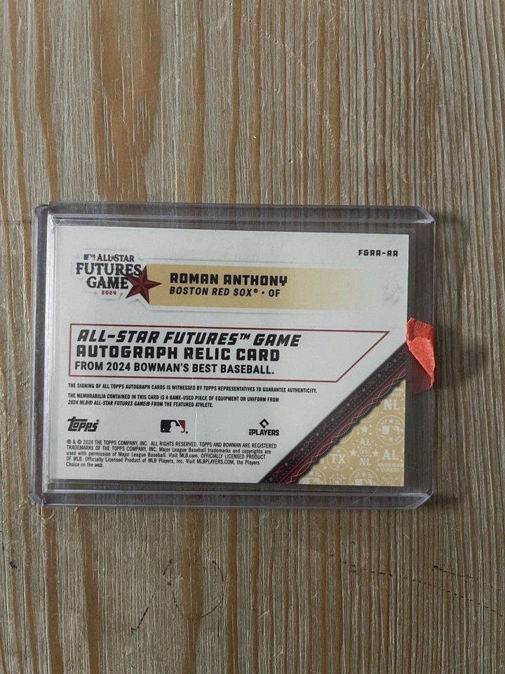 2024 Bowman's Best Roman Anthony All-Star Patch Auto /500 #FGRA-RA ...