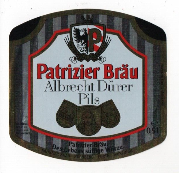 Germany - Vintage Beer Label - Patrizier-Brau, Nurnberg - Albrecht ...