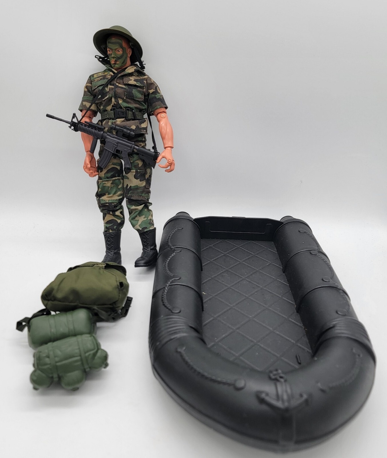 Vintage GI Joe Army Ranger Paratrooper with Accessories & Boat Raft | eBay