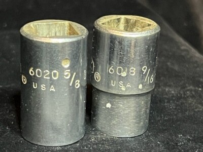 P & C sockets 9/16" & 5/8" Deep 12 point 6018 and 6020 1/2" drive USA ...