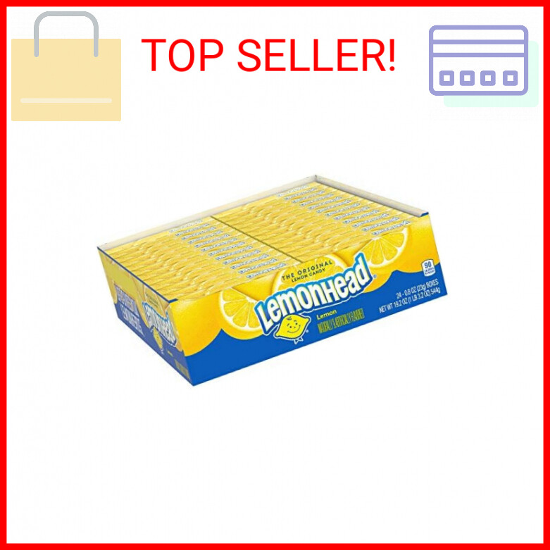Lemonhead Hard Lemon Candy, 0.8 Ounce Treat-Size Boxes (Pack of 24) | eBay