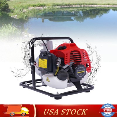 2HP 2-Cycle Gas Powered Water Pump Irrigation Water Transfer Pump 2 ...