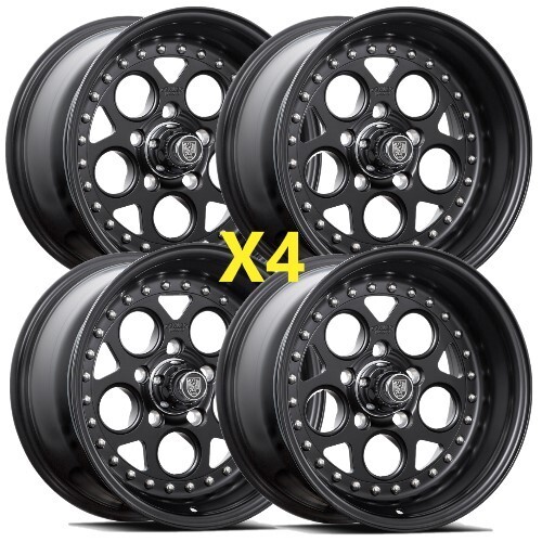15 SATIN BLACK CENTERLINE REV 15X7 15X8 STAGGERED MODULAR 5X4.75 MAG ...