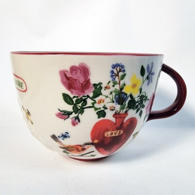 Anthropologie Nathalie Lete Titania Stoneware Love Mug Cup | eBay