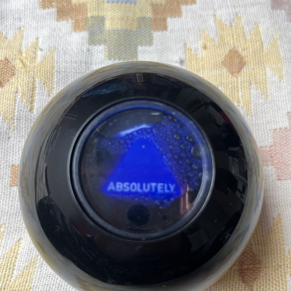 Magic 8 Ball Ask a Question Shake & Turn Over Fortune Teller Toy ...
