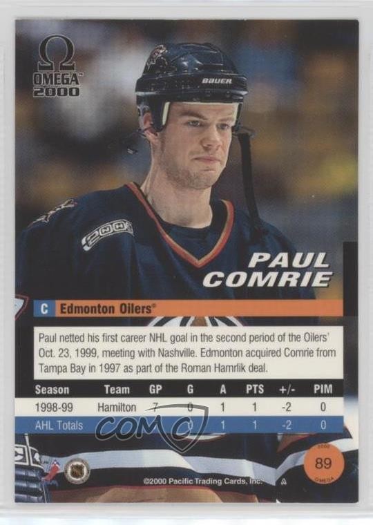 1999-00 Pacific Omega Premier Date /68 Paul Comrie #89 Rookie RC | eBay
