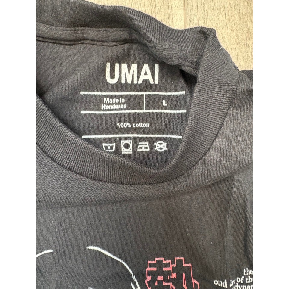 Umai Clothing Men's Black Entropy Angel Anime Girl Short Sleeve T-shirt ...