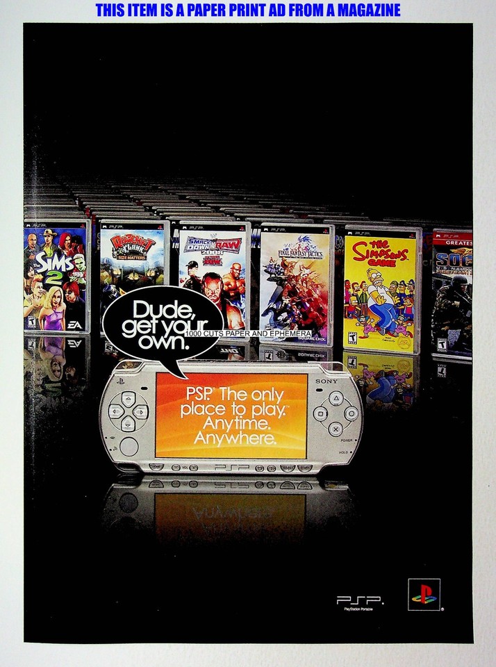 Sony PSP PlayStation Portable Console 2008 Trade Print Magazine Ad ...