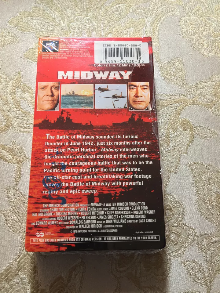 Midway VHS movie. Charlton Heston & Henry Fonda. VG Condition. Sealed ...