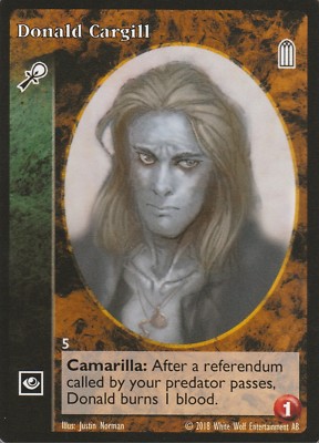 Donald Cargill x1 Caitiff Keepers of Tradition Reprint 2 KoT R2 VTES ...