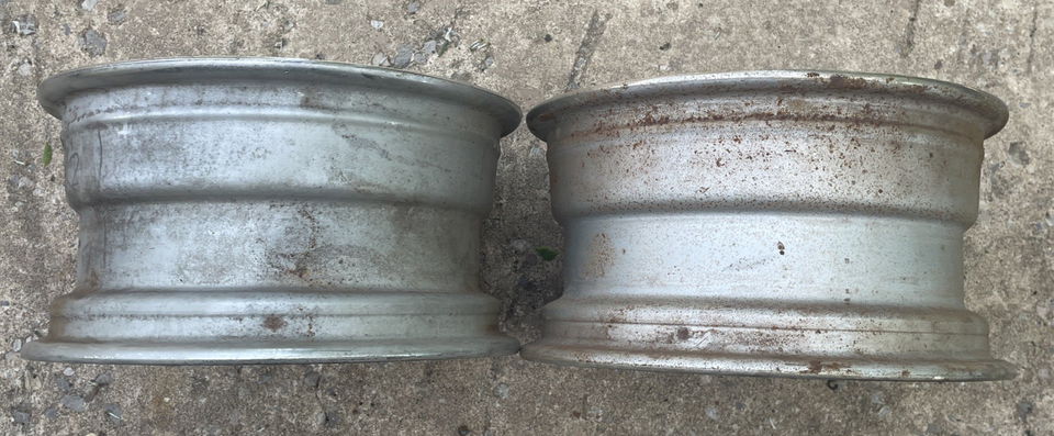2 Vintage Ford/Dodge 14x7 Chrome Reverse Wheels 5 X 4 1/2 (5x4.5 ...