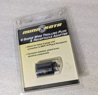 MINN KOTA USA 6 Gauge Wire Trolling Plug & Receptacle Adapter For MKR ...