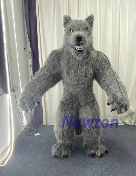 2M Inflatable Wolf Mascot Costumes Halloween Animal Cosplay Party ...