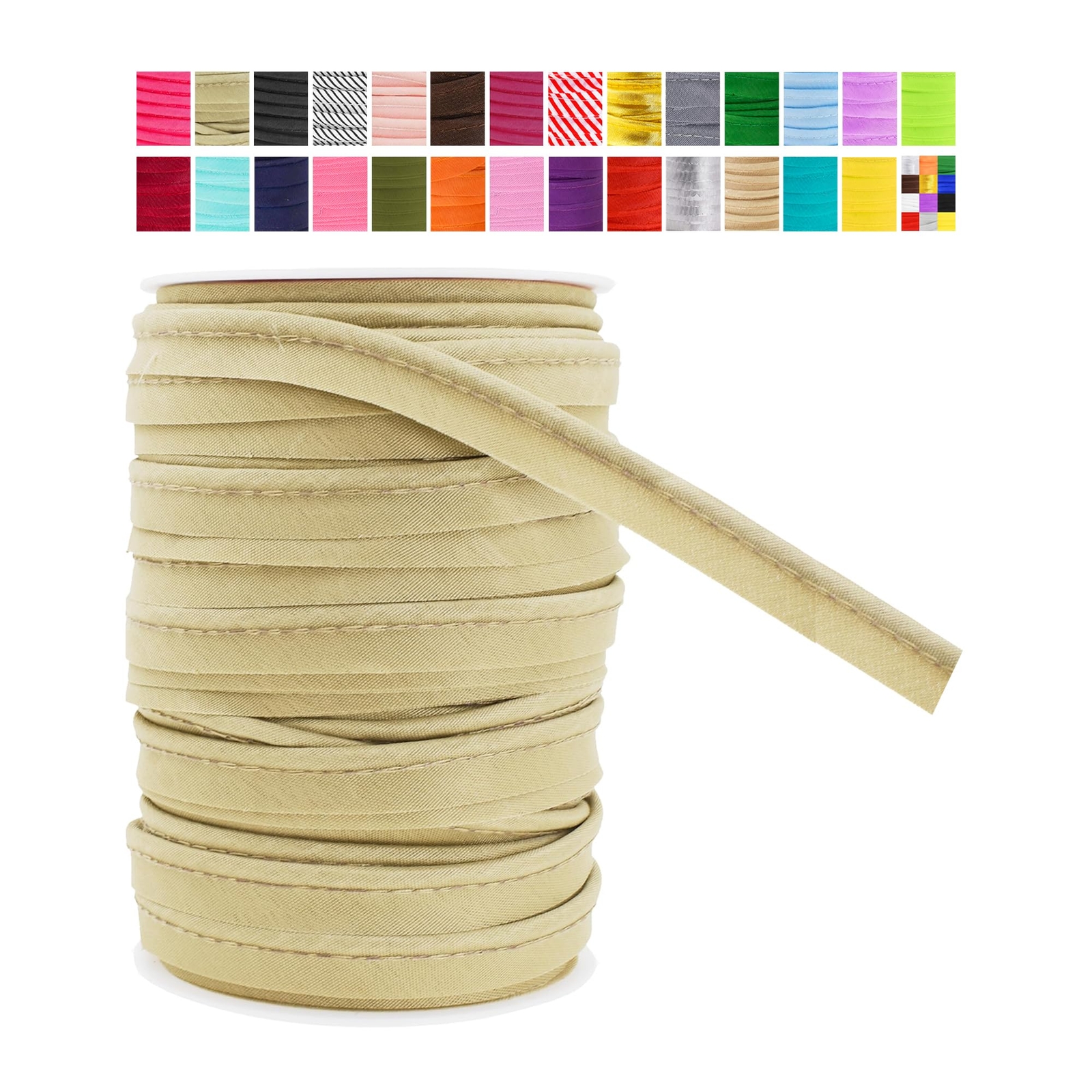 Fts Beige Maxi Piping Bias Tape With Welting Cord For Upholstery Piping Trim Bei | eBay