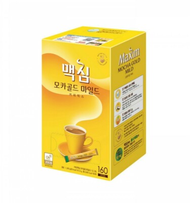 Korean Maxim Mocha Gold Mild Instant Coffee Mix 160stick Box Good Taste ...