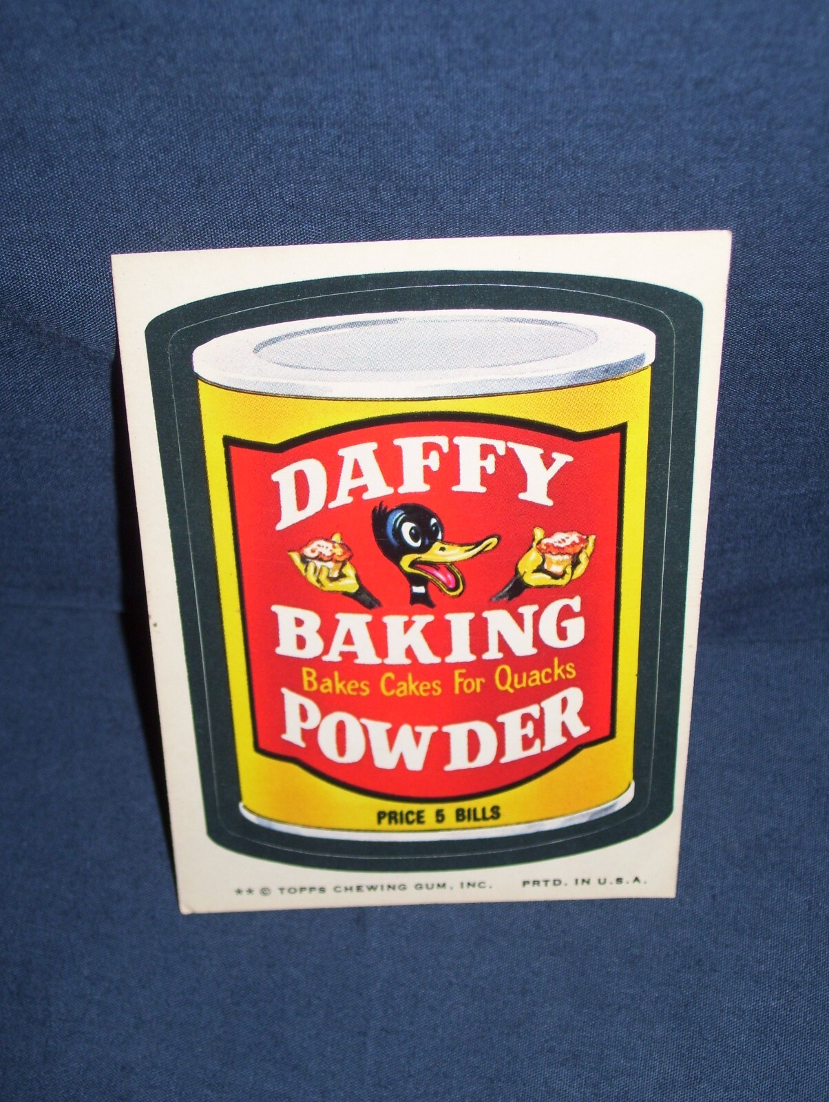 Wacky Packages Daffy Baking Powder Sticker Series 8 Tan Back 1974 | eBay