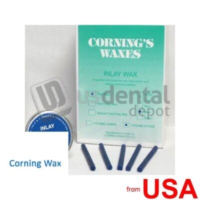 CORNING Inlay Wax Hard BLUE 1lb/box - Sticks: 0.25in round x 4.5 in ...