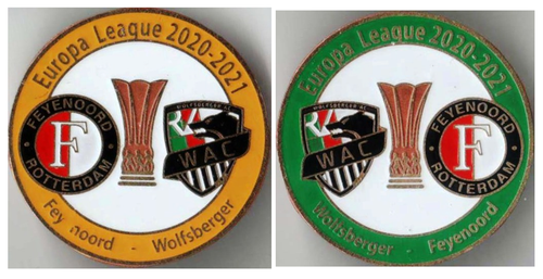 free post. 2 Pin (badge) Feyenoord Netherlands - Wolfsberger Austria ...