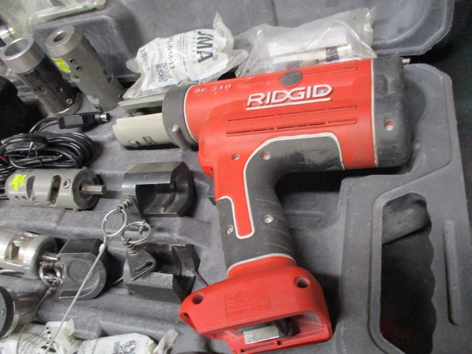 RIDGID RP 210 CORDED PRO PRESS FRAME SET w/ JAWS/BATTERY/CHARGER ...