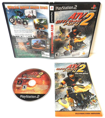 ATV OFFROAD FURY 2 SONY PLAYSTATION 2 GAME DISC CASE MANUAL NFR PS2 ...