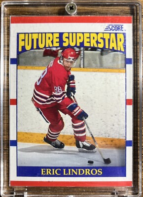 ERIC LINDROS 1990-91 SCORE #440 FUTURE SUPERSTAR ROOKIE CARD NM/MINT A ...