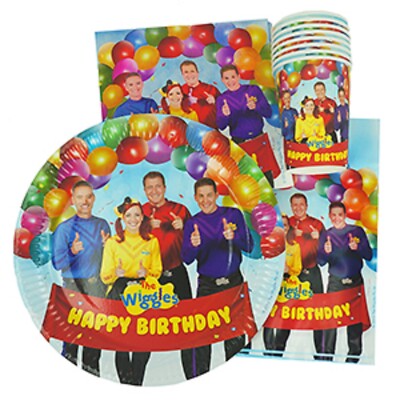 The Wiggles 40pc Party Pack Setting for 8 - Plates/Cups/Napkins ...