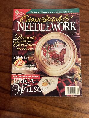 Cross Stitch & Needlework Dec 1996 Christmas Plate Erica Wilson Celtic ...