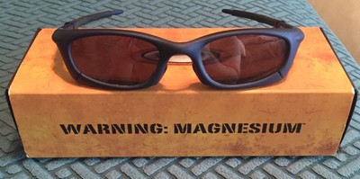 RARE vintage OAKLEY MAG 4 FOUR DENIM sunglasses MAGNESIUM with BLACK ...