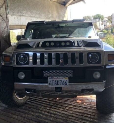 Fits Hummer H2 Visor / Spoiler / Wing on the Roof + Halo LED Hood Scoop ...
