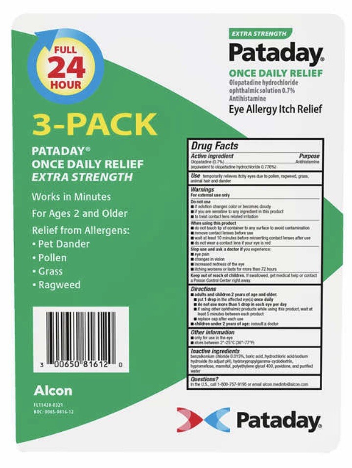 Pataday Extra Strength Once Daily Antihistamine Eye Drops, 7.5 ml | eBay