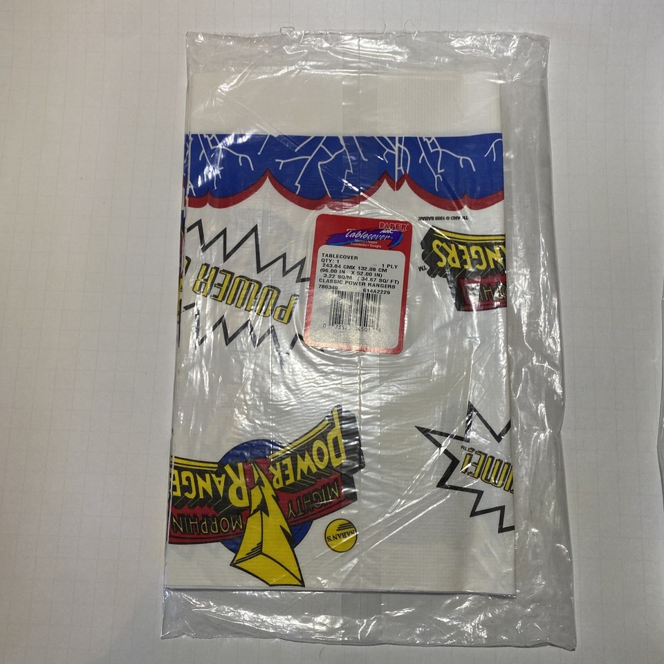 8 Vtg 1995 Power Rangers Saban Paper Party TableCover Tablecloth lot ...
