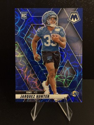 2025 Panini Mosaic Blue Scope Refractor Parallel Jarquez Hunter Rookie ...