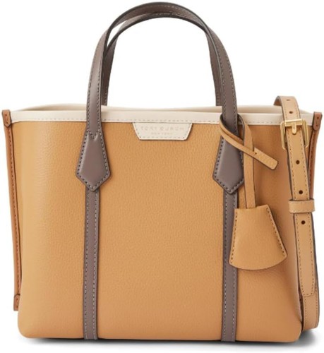 Tory Burch Women's Perry Color Block Triple Compartment Tote Ginger ...