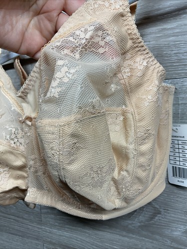NEW Goddess Alice Lace Full Coverage Underwire Bra Nude US 34J | eBay