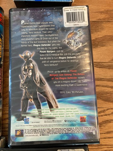 Lot of 9 Power Rangers VHS Tapes Mighty Morphin Movies In Space Power ...