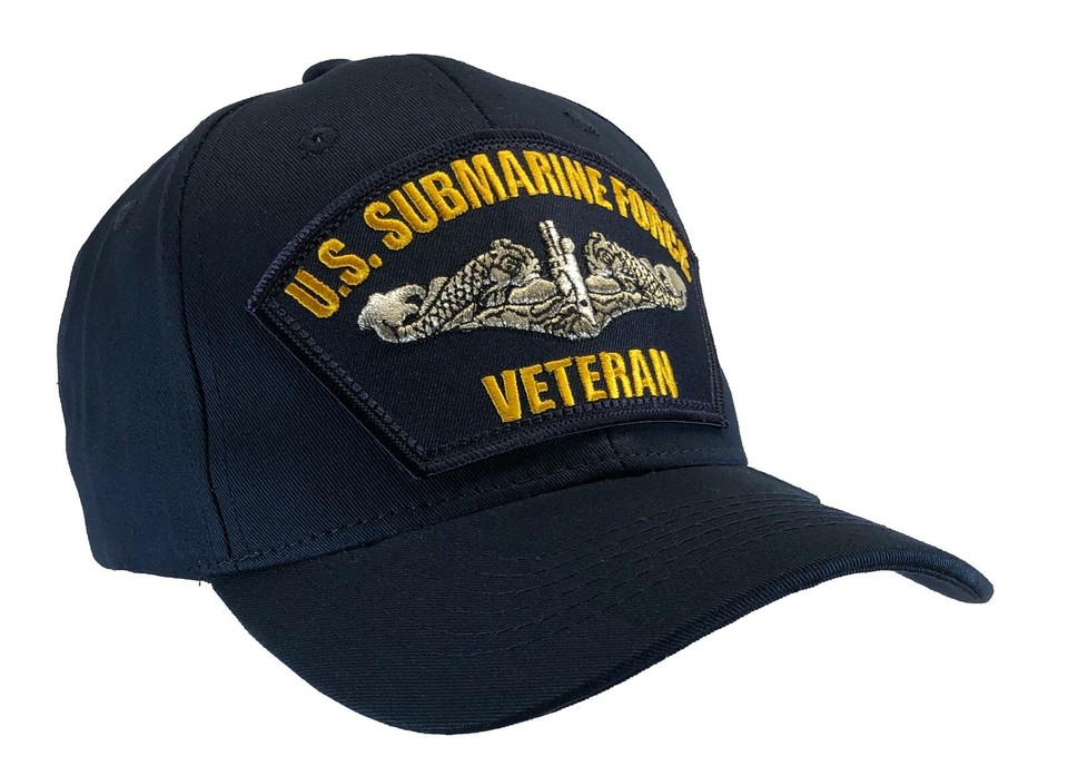 "VETERAN" U.S. Navy Submarine Hat Dark Blue Ball Cap | eBay