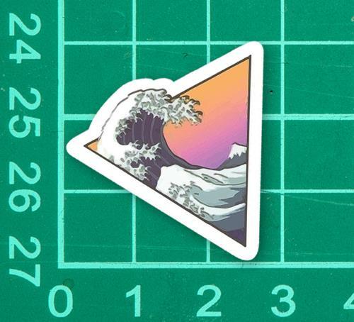 Triangle Wave Sticker Decal tsunami kanagawa japanese art | eBay