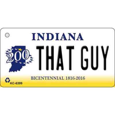 That Guy Indiana State License Plate Tag Novelty Key Chain KC-6399 | eBay