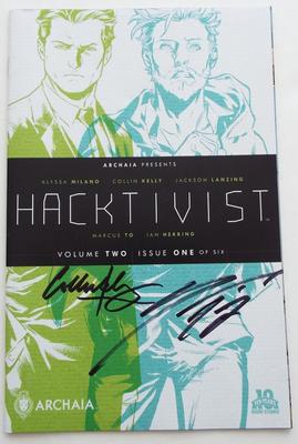 Signé Collin KELLY & JACKSON Lanzing Alyssa Milano's Hacktivist Volume 2 Issue 1 | eBay