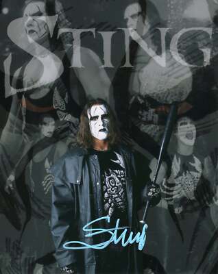 Sting (metallic 8x10) WCW WWE TNA NWO NWA photo signed auto autographed ...