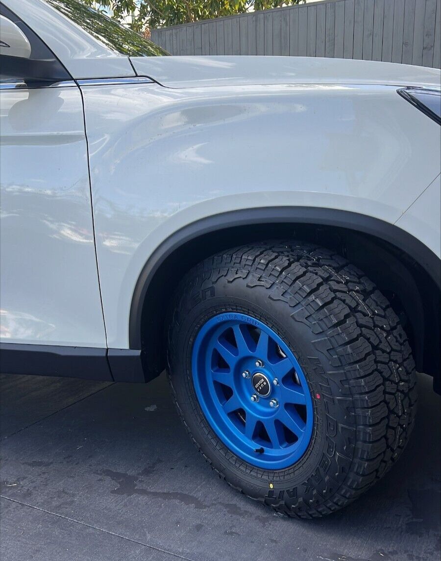 SsanggYong Musso 17"x9J EXTRA GRIP Wheels Satin Blue +20 offset SET OF ...
