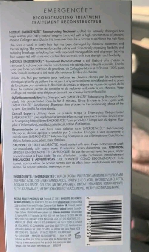 Nexxus Emergencee Strengthening Polymeric Reconstructor 4 x 20ml 4 pcs ...