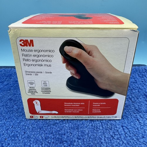 3M Ergonomic Wireless Mouse - USB - Black - 3m EM550GPL 51111025697 | eBay
