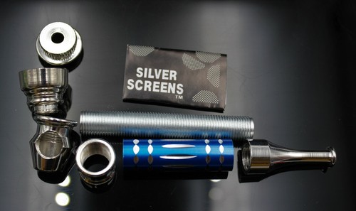 LONG TIP BLUE METAL Smoking Pipe w/Lid Tobacco Pipe Metal pipe ALL ...