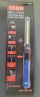 ICON 71068 800 Lumen LED Rechargeable Magnetic Handheld Foldable Slim ...